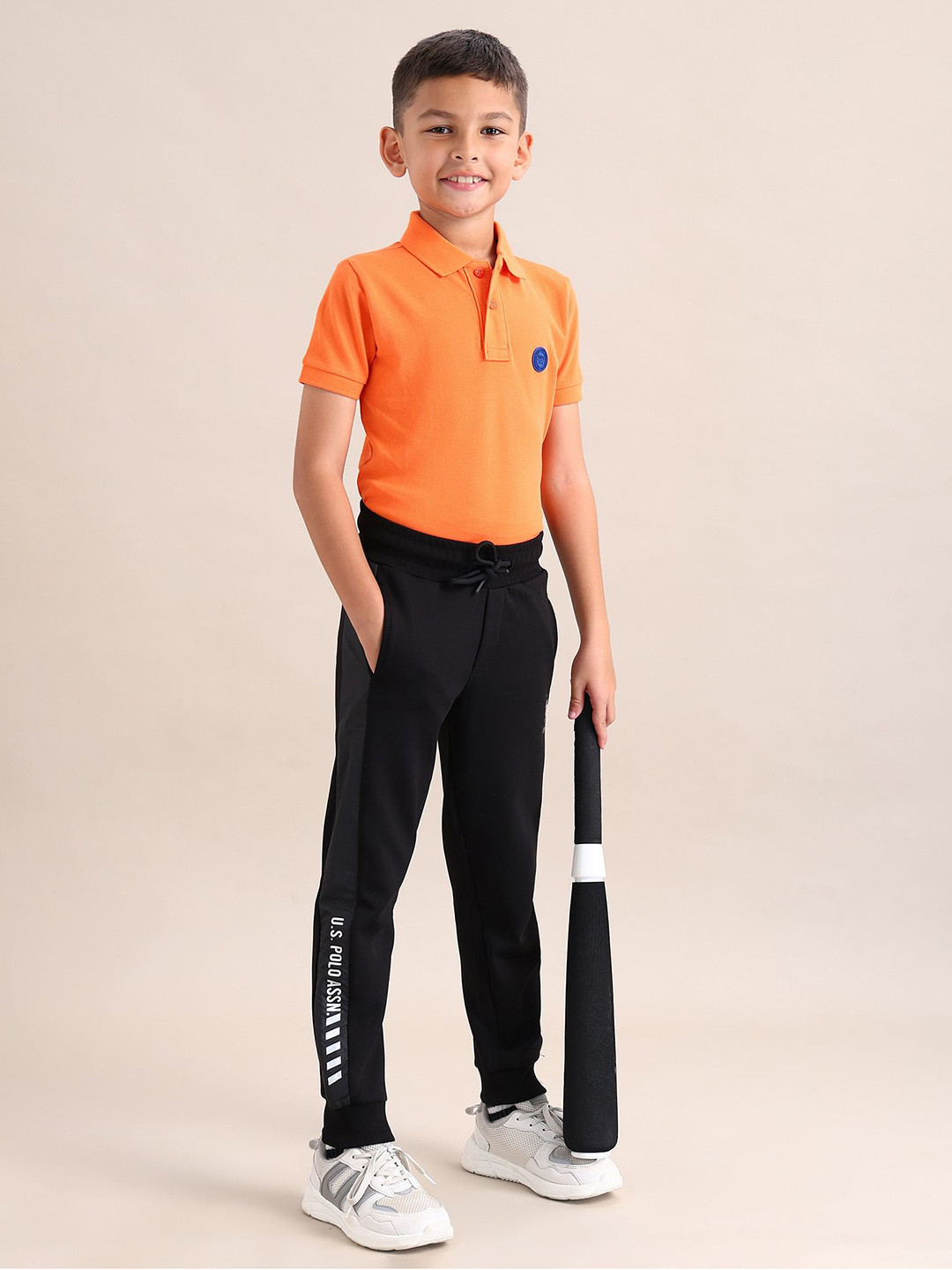 Buy U.S. Polo Assn. Kids Boys Brand Logo Printed Joggers - Track Pants ...