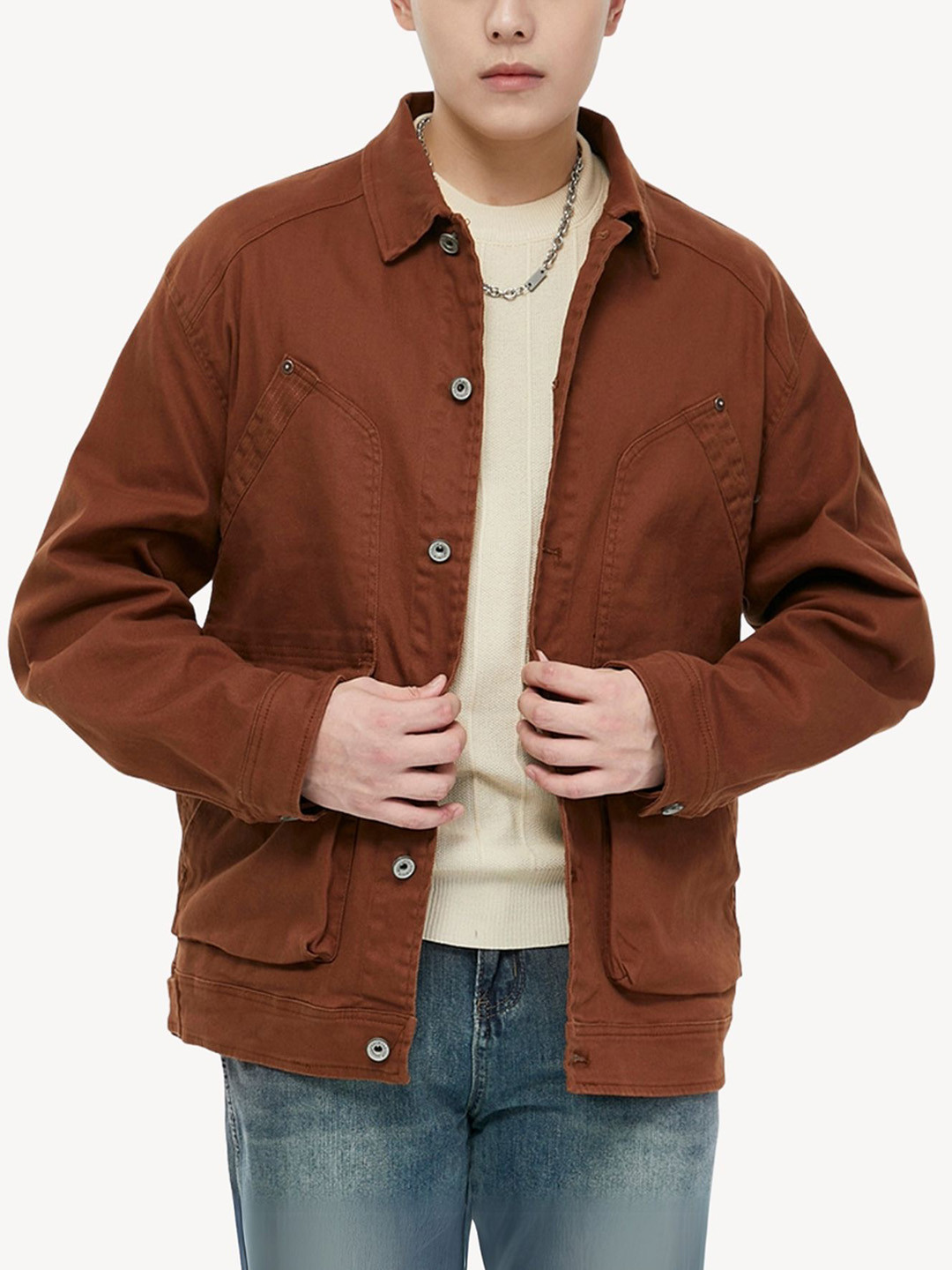Buy L'monte Men Solid Spread Collar Cotton Tailored Jacket - Jackets ...