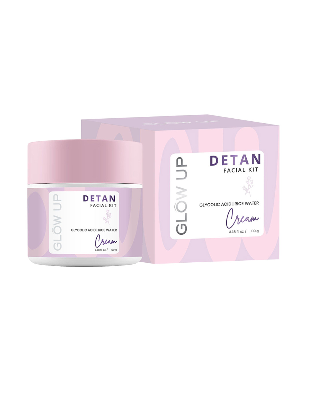 Buy GLOW UP Detan Facial Kit Cream With Glycolic Acid & Rice Water 100 ...