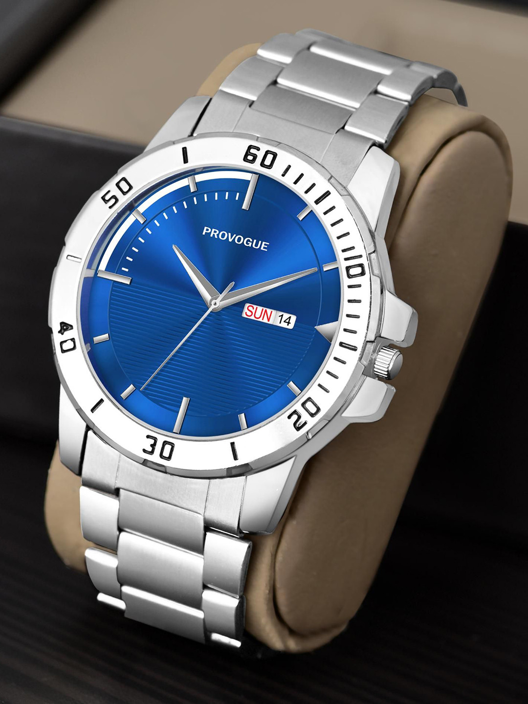 Buy Provogue Men Brass Dial & Stainless Steel Straps Analogue Watch PR ...