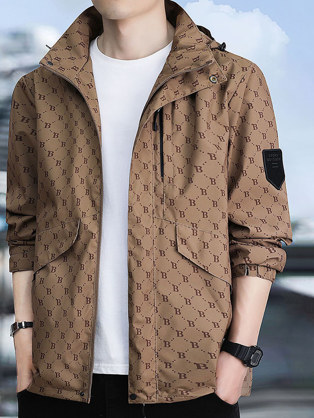 Buy StyleCast X Revolte Printed Open Front Hooded Jacket - Jackets for ...