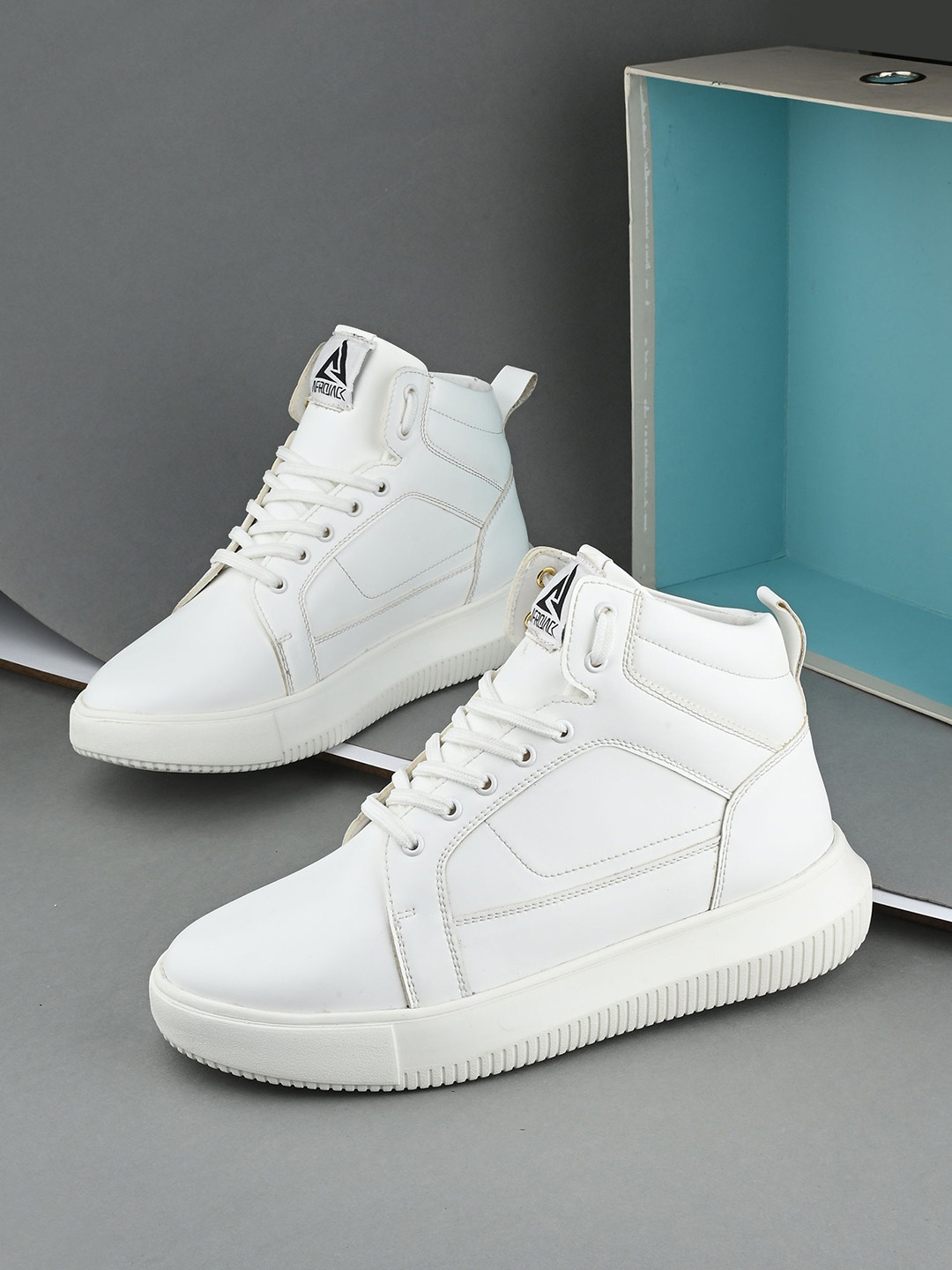 Buy AfroJack Men Smart Casual Mid Top PU Sneakers - Casual Shoes for ...