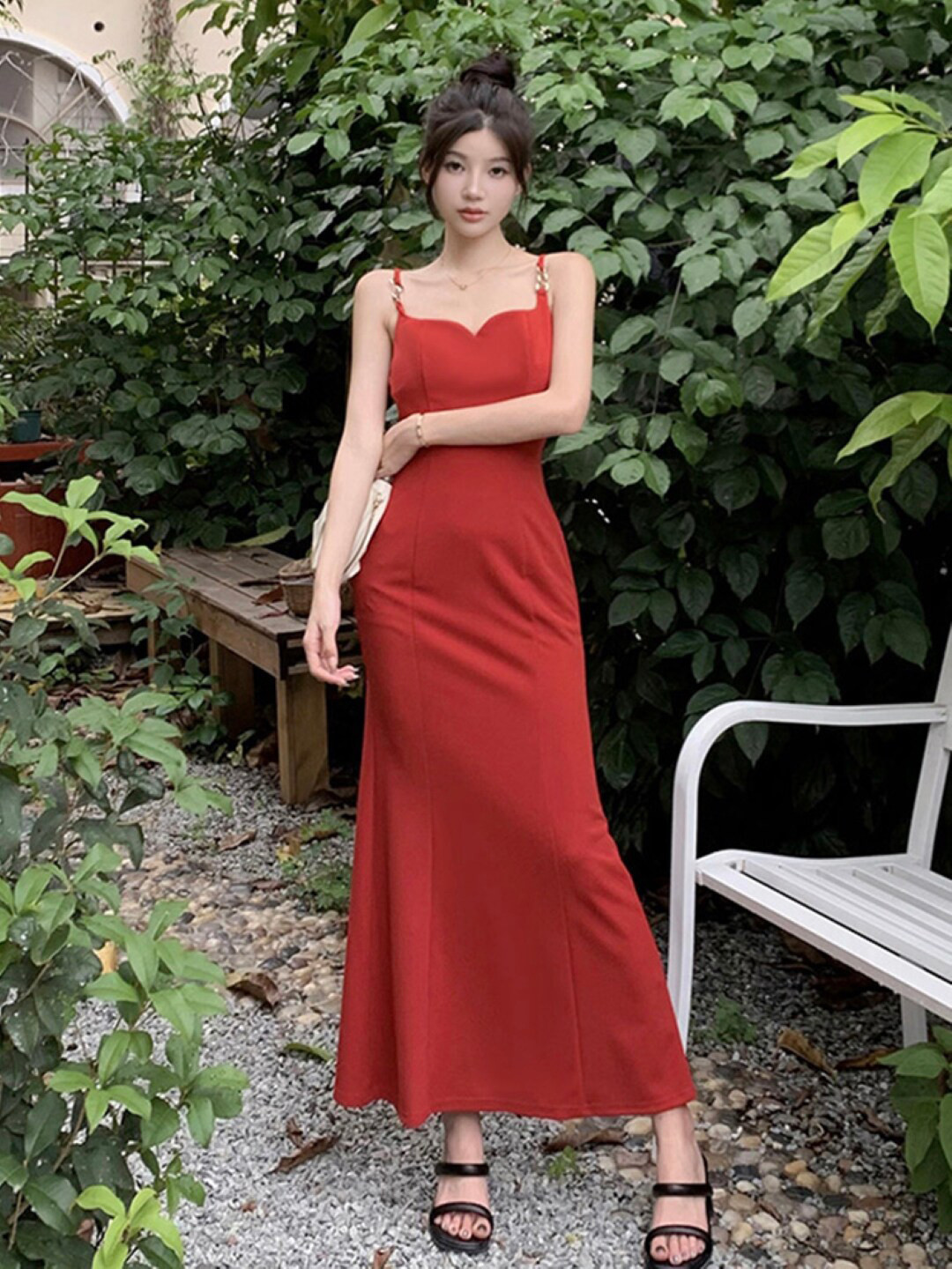 Buy StyleCast Red Shoulder Straps Maxi Dress - Dresses for Women ...