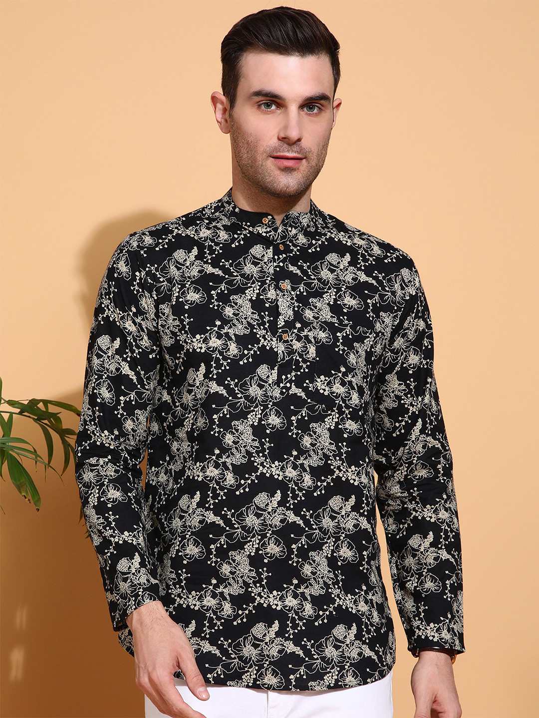 Buy FUBAR Men Floral Printed Daily Cotton Straight Kurta - Kurtas for Men 33723029 | Myntra