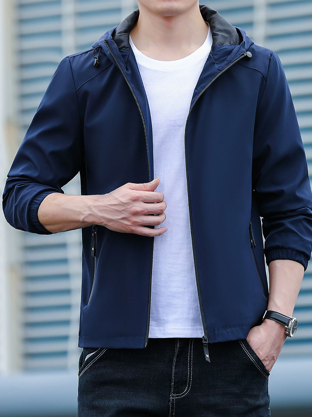 Buy StyleCast X Revolte Men Open Front Hooded Jacket - Jackets for Men ...