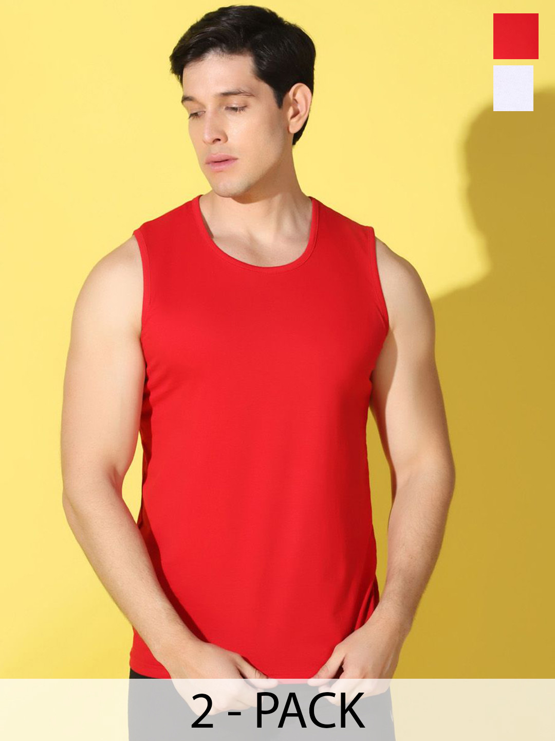 Buy WOOSTRO 2 Pcs Odour Free Combed Cotton Innerwear Vests VWS26(PLAIN ...