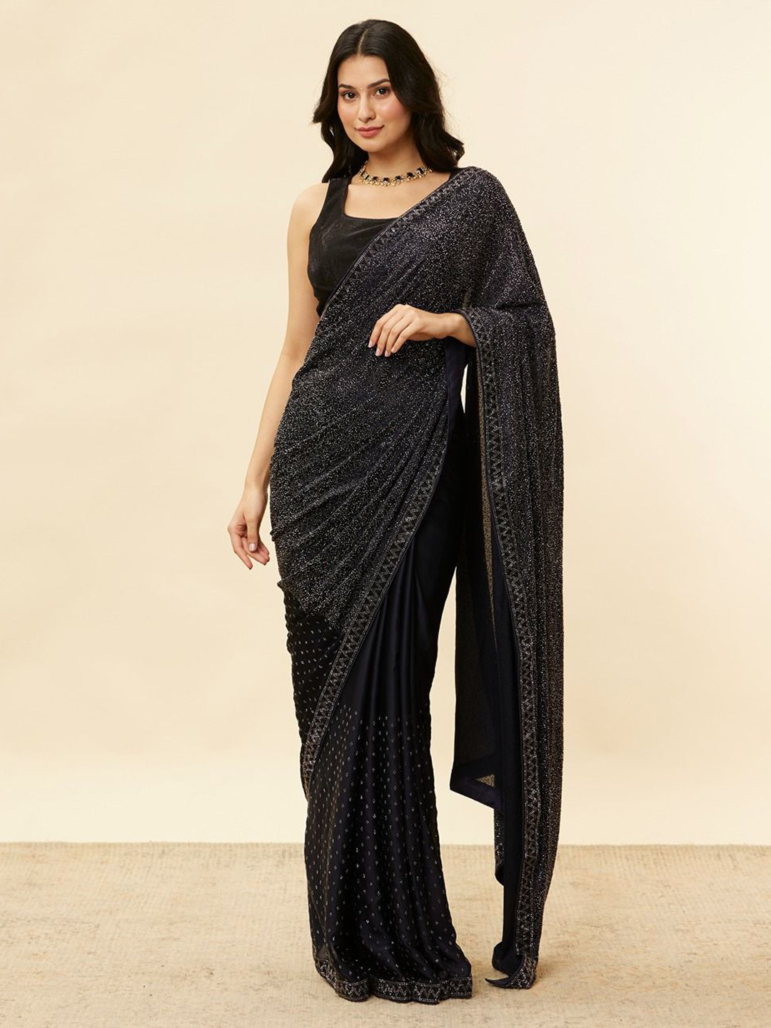 Buy MOHEY Women Embellished Satin Saree - Sarees for Women 33753533 ...