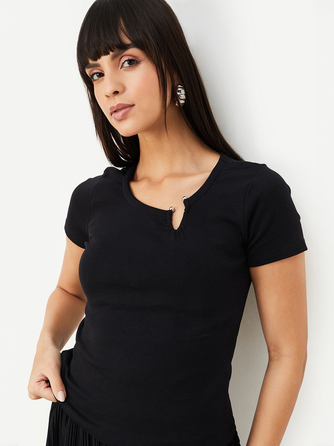 Buy Max Women Solid Cotton Top Regular - Tops for Women 33739886 | Myntra