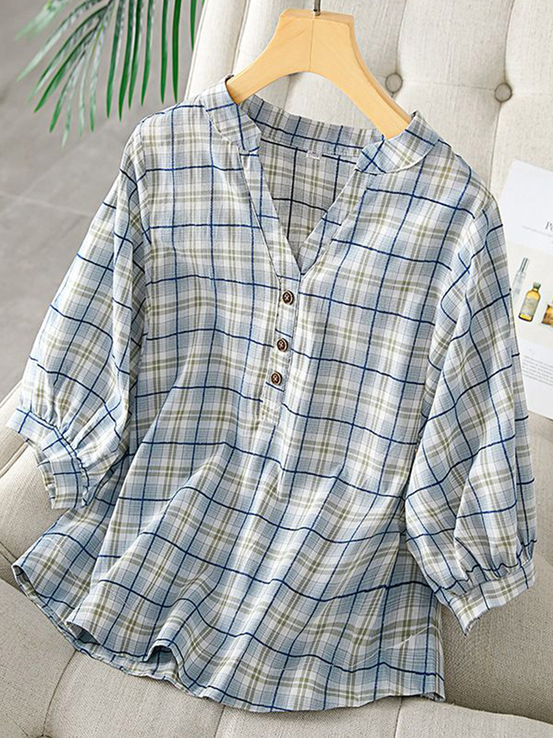 Buy StyleCast Women Checked Cotton Shirt Style Top - Tops for Women ...