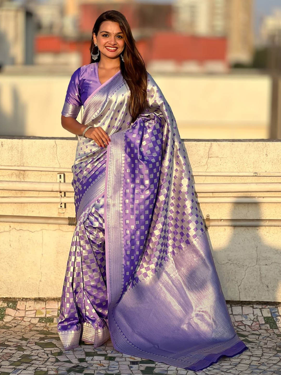 Buy SYS Brand Shop Your Style Woven Design Pure Silk Saree - Sarees for ...