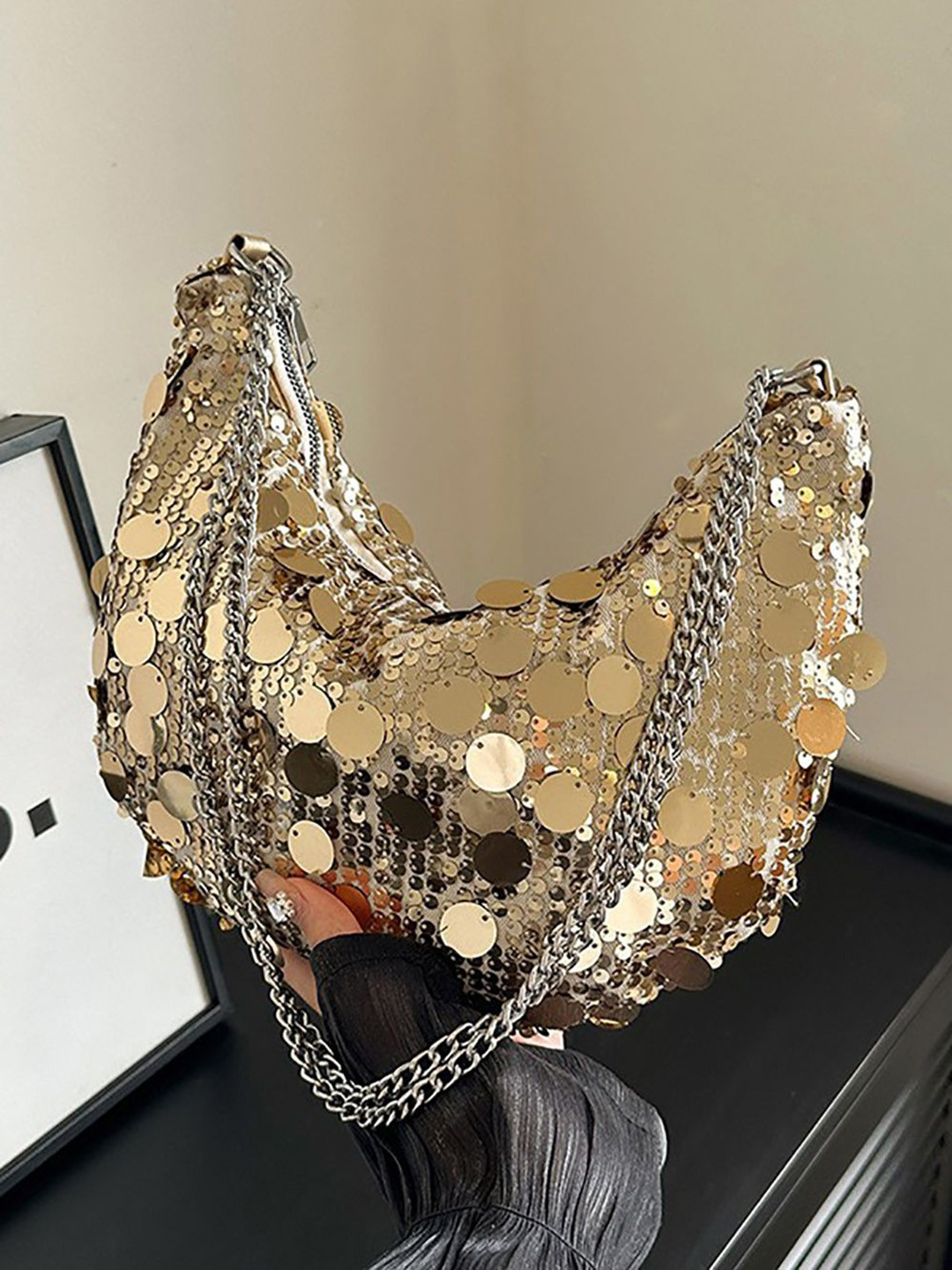 Buy StyleCast X Revolte Embellished PU Handheld Bag With Applique ...
