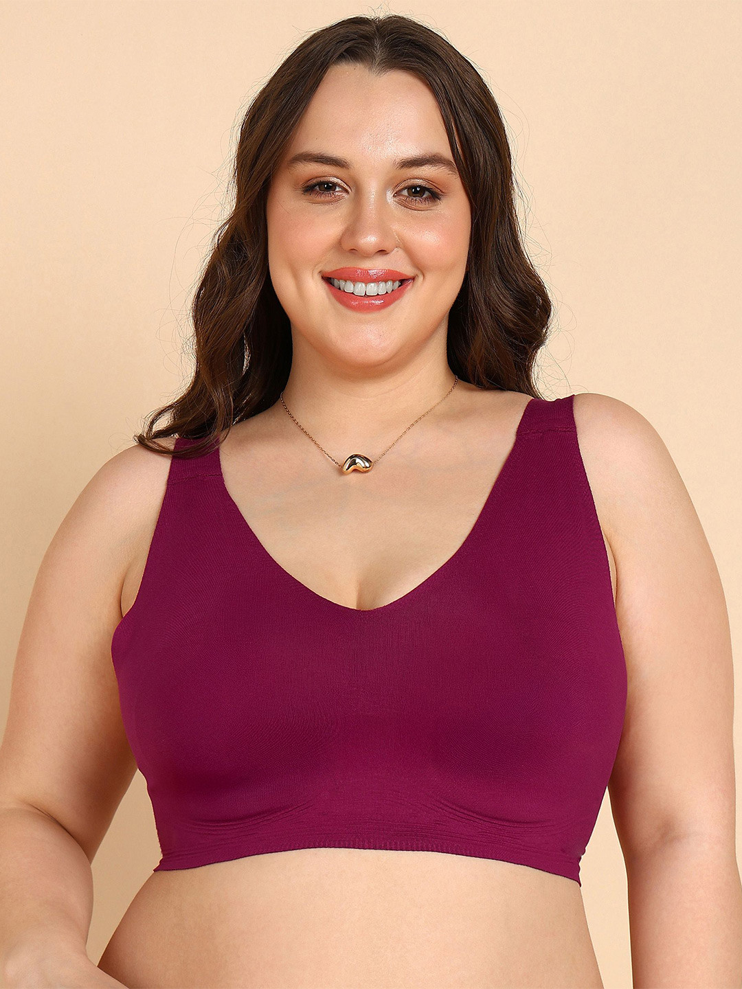 Buy Tweens Invisi Fit Plus Size Non Padded Cotton Bonded Seamless Bra ...