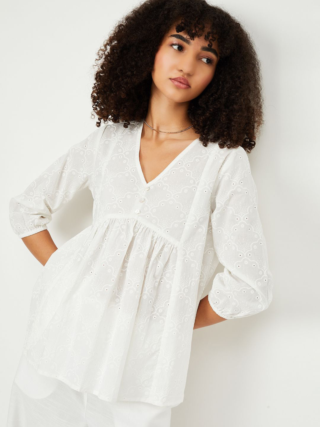 Buy Max Women V Neck Pure Cotton Tunic - Tunics for Women 33741191 | Myntra