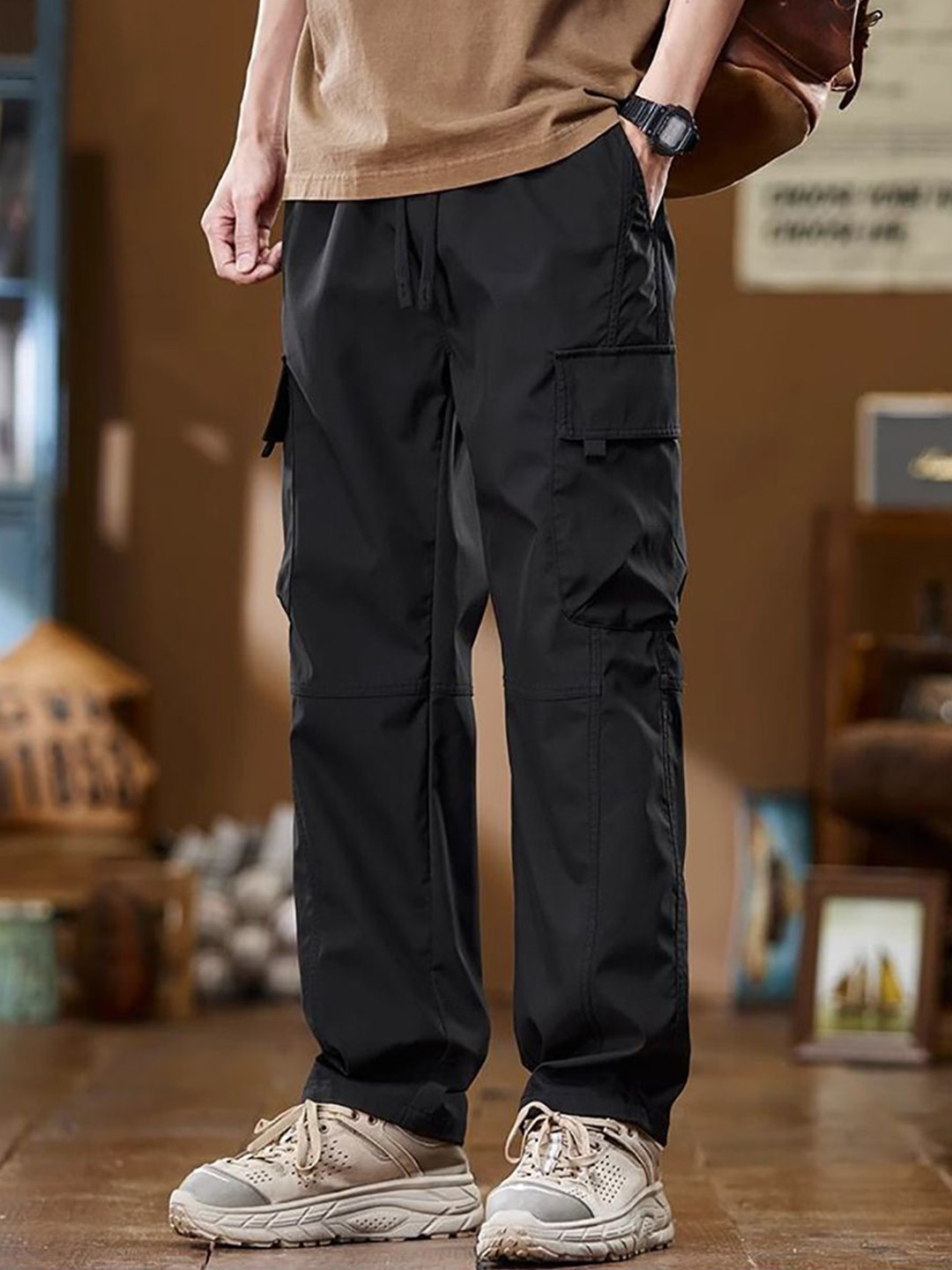Buy StyleCast X Revolte Men Regular Fit Mid Rise Cargos Trousers ...