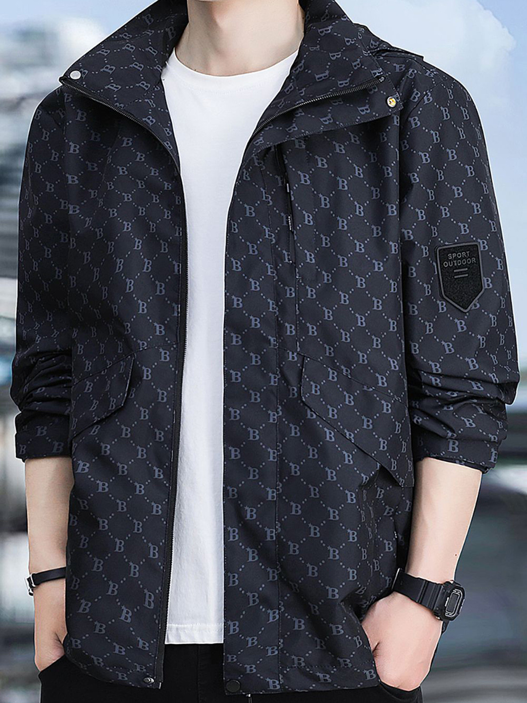 Buy StyleCast X Revolte Men Brand Logo Printed Hooded Jacket - Jackets ...