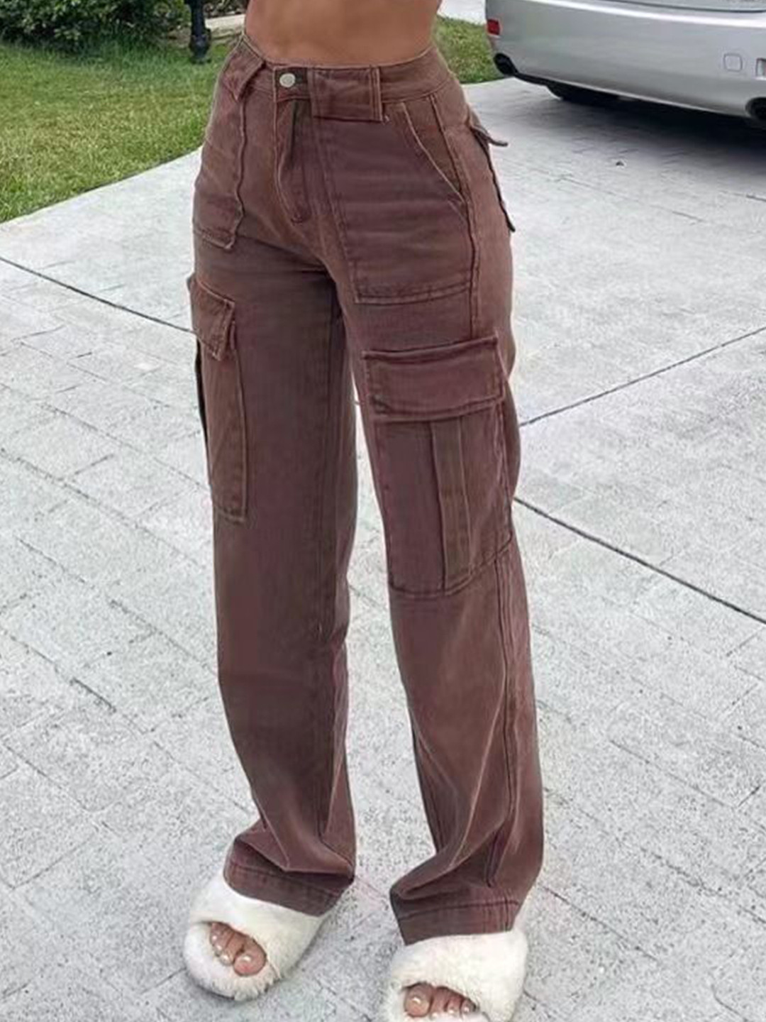 Buy StyleCast Women Baggy High Rise Cargos - Trousers for Women ...