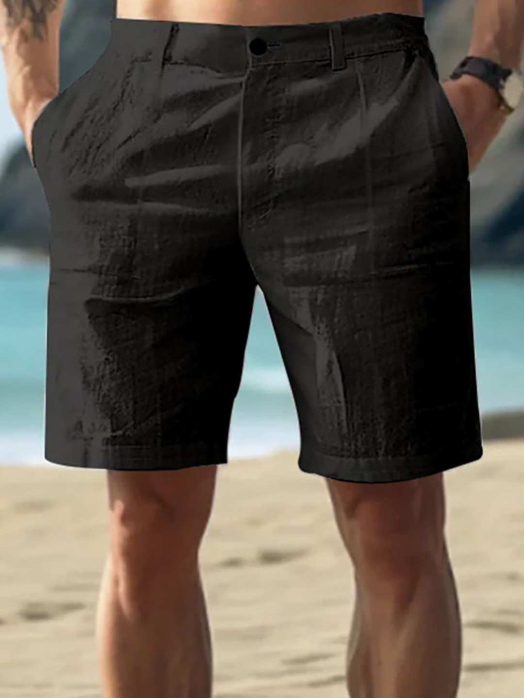 Buy StyleCast X Revolte Men High Rise Linen Shorts - Shorts for Men ...