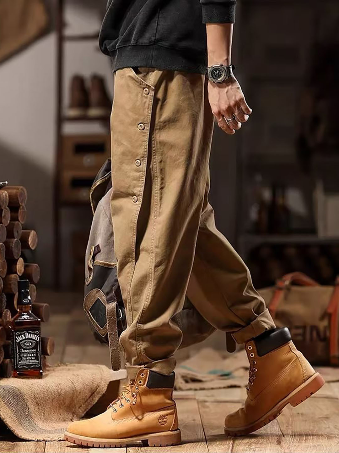 Buy StyleCast X Revolte Men Solid Cargos Trousers - Trousers for Men ...