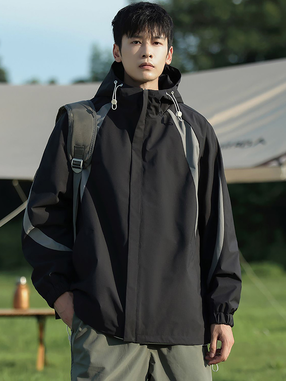 Buy StyleCast X Revolte Men Hooded Colourblocked Casual Windcheater ...