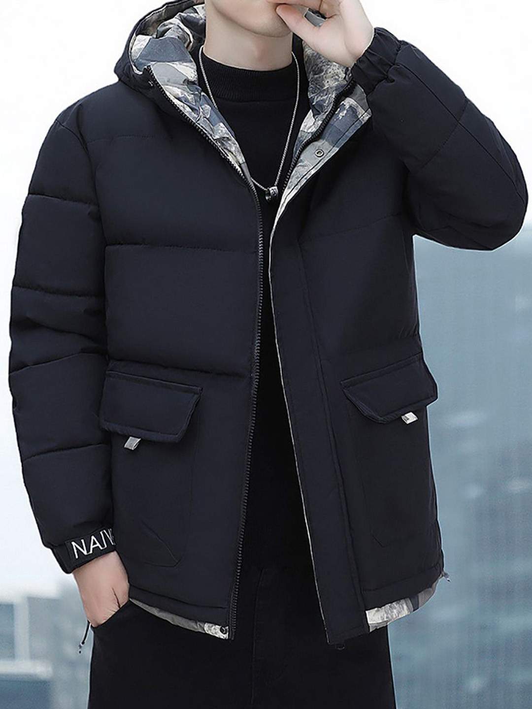 Buy StyleCast X Revolte Men Hooded Open Front Jacket - Jackets for Men ...
