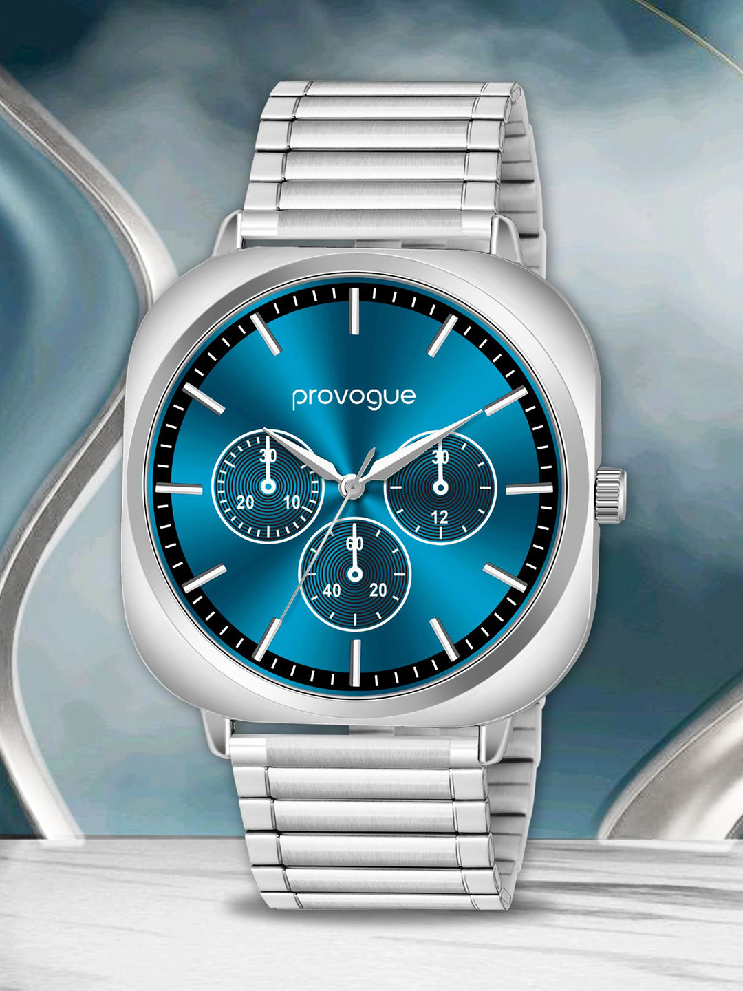 Buy Provogue Men Brass Dial & Stainless Steel Wrap Around Straps Watch ...