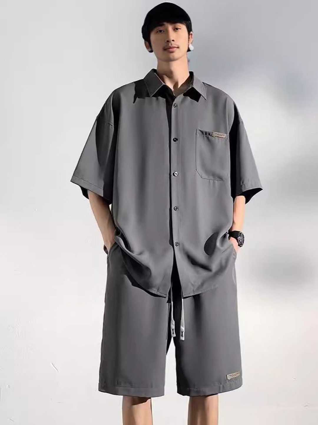 Buy StyleCast Shirt Collar Short Sleeves Shirt With Shorts - Co Ords ...
