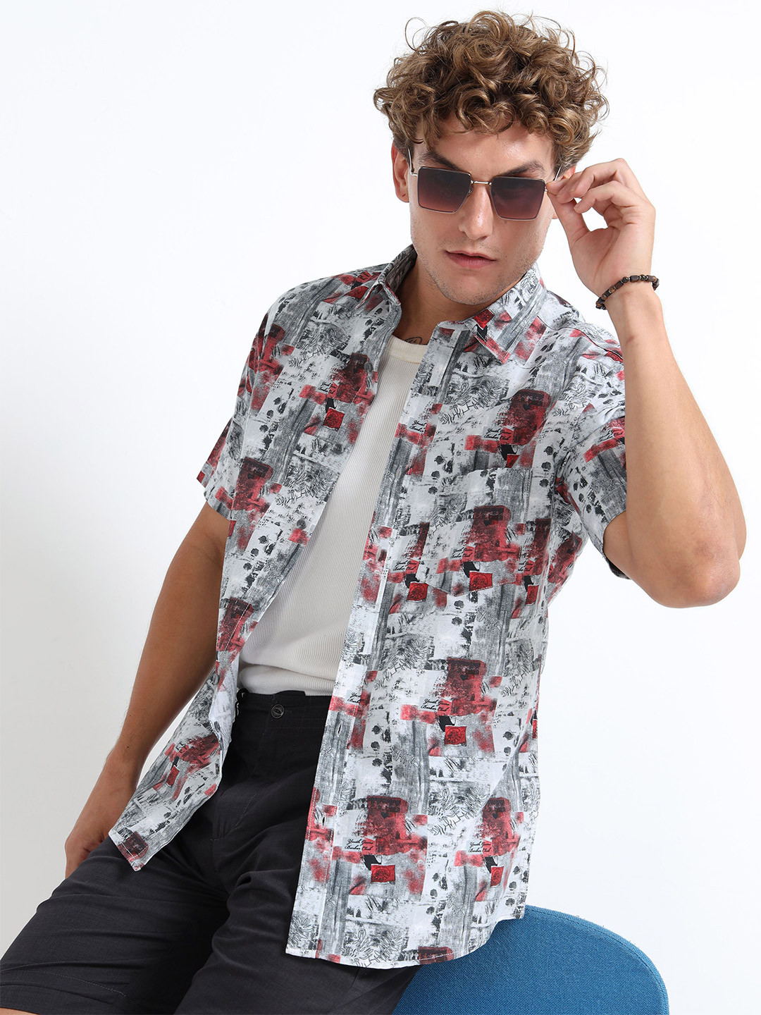 Buy MARTIN SMITH Men Comfort Printed Casual Shirt - Shirts for Men ...