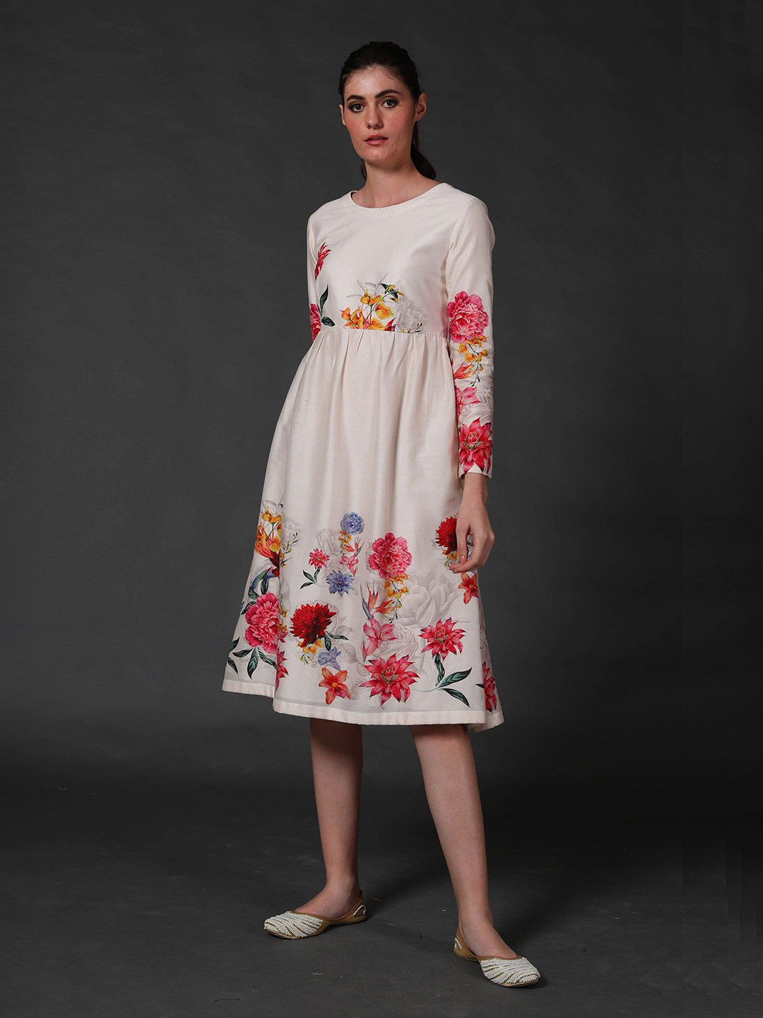 Buy Balance By Rohit Bal Women Floral Print A Line Dress - Dresses for ...