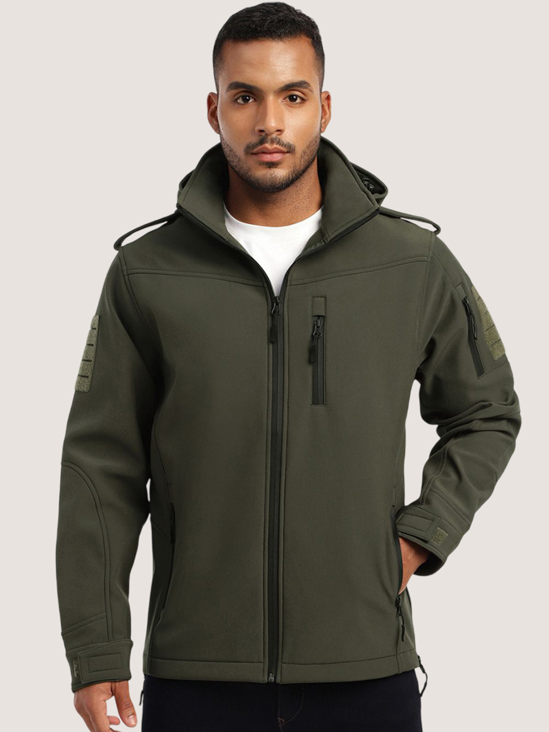 Buy MOUNTMILLER Men's Full Sleeve Hooded Neck Falcon X9 Ripstop Lycra ...