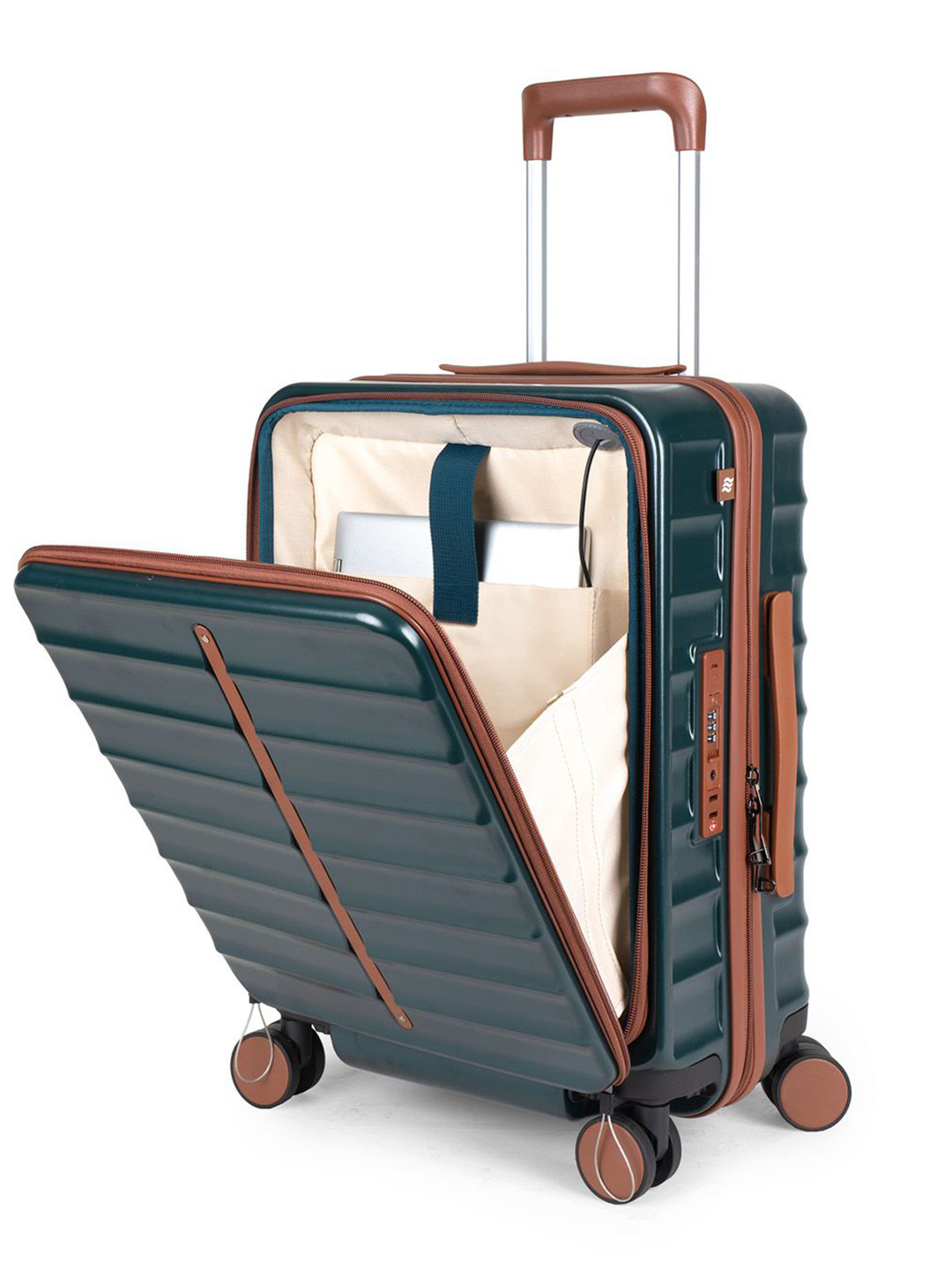 Buy Assembly Odyssey Pro Green Trolley Bag With Laptop Compartment Fits Up To 16 Inches ...