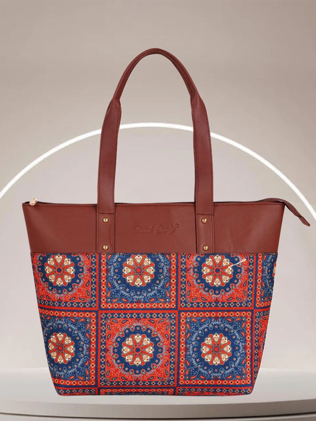 Buy HARD CRAFT Ethnic Motifs Printed Structured Shoulder Bag - Handbags ...