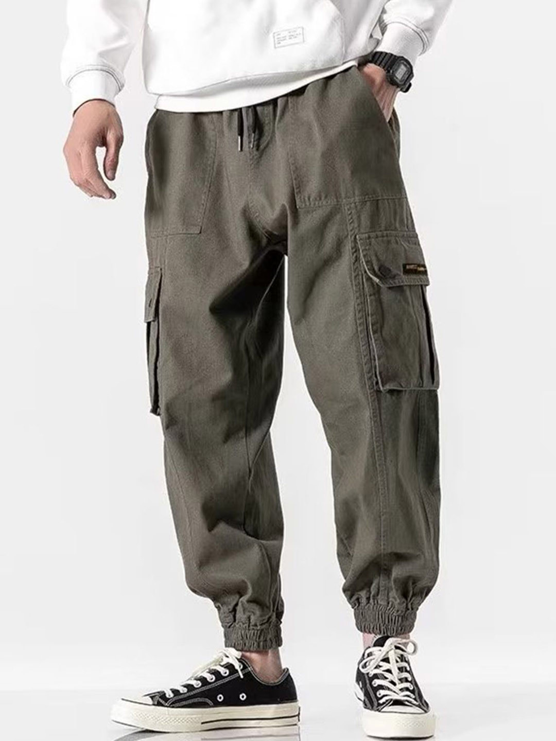 Buy The Roadster Lifestyle Co Men Mid Rise Cargo Joggers - Track Pants ...