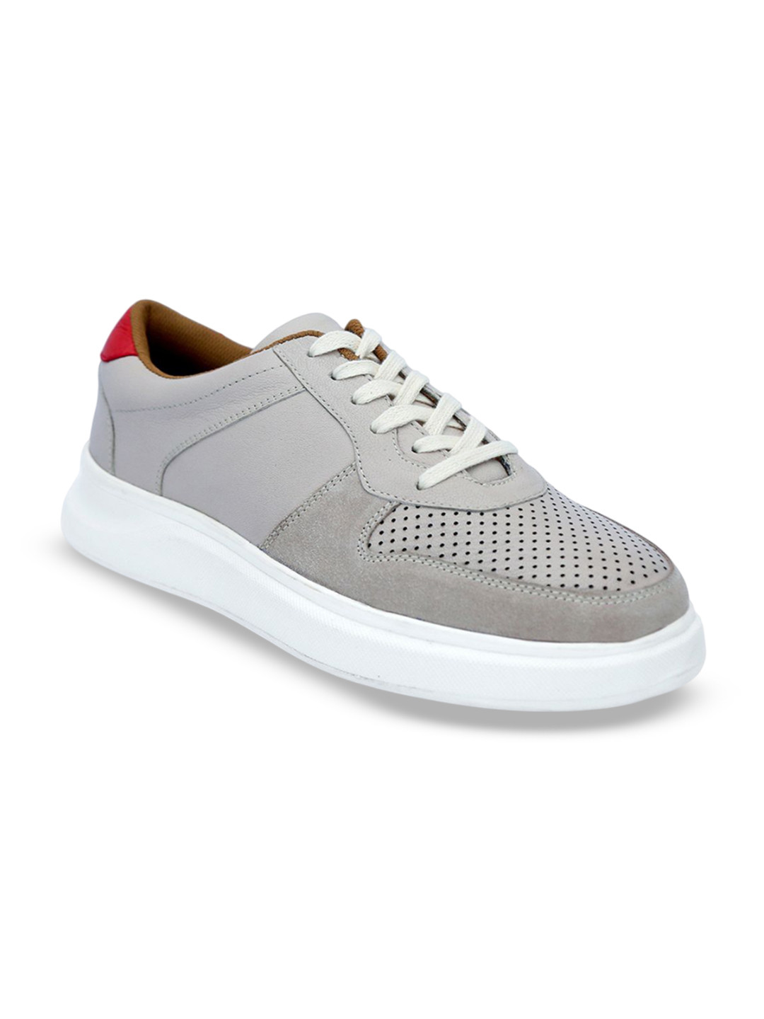 Buy Mccoy Men Leather Round Toe Lace Ups Lightweight Sneakers - Casual ...