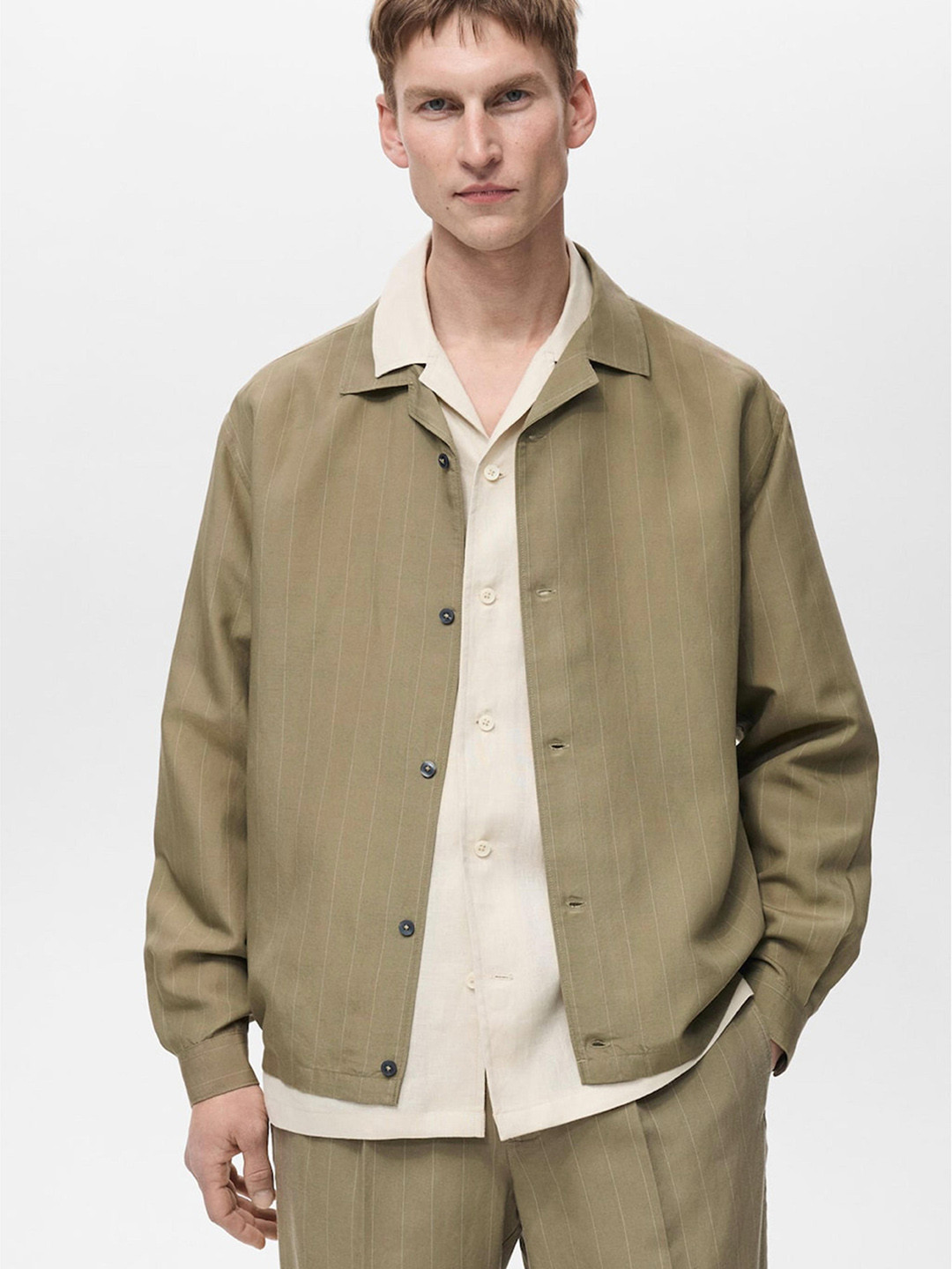 Buy MANGO MAN Striped Shacket - Shackets for Men 33180246 | Myntra