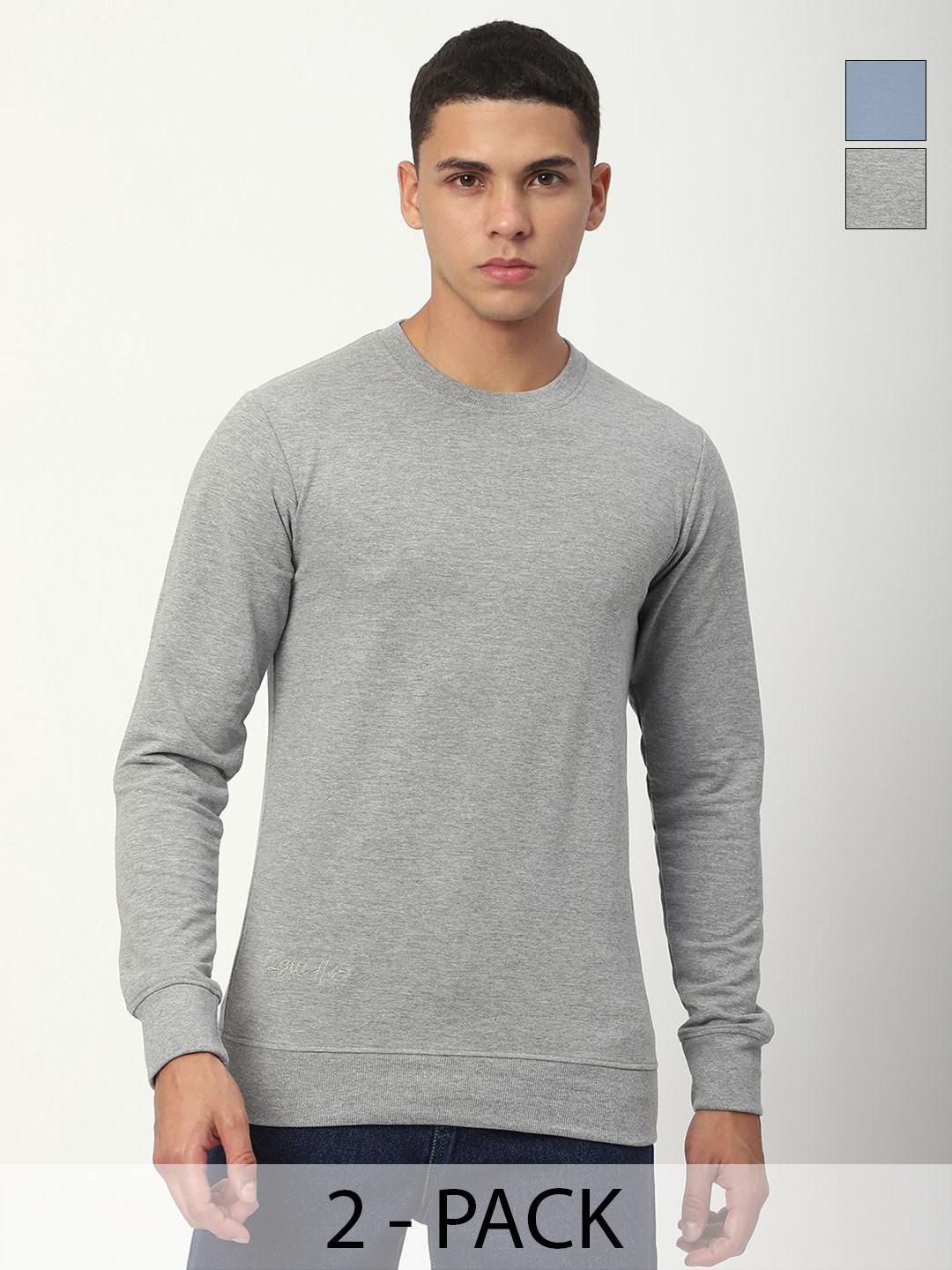 Buy Stitch Hub Pack Of 2 Pure Cotton Full Sleeves T Shirts - Tshirts ...