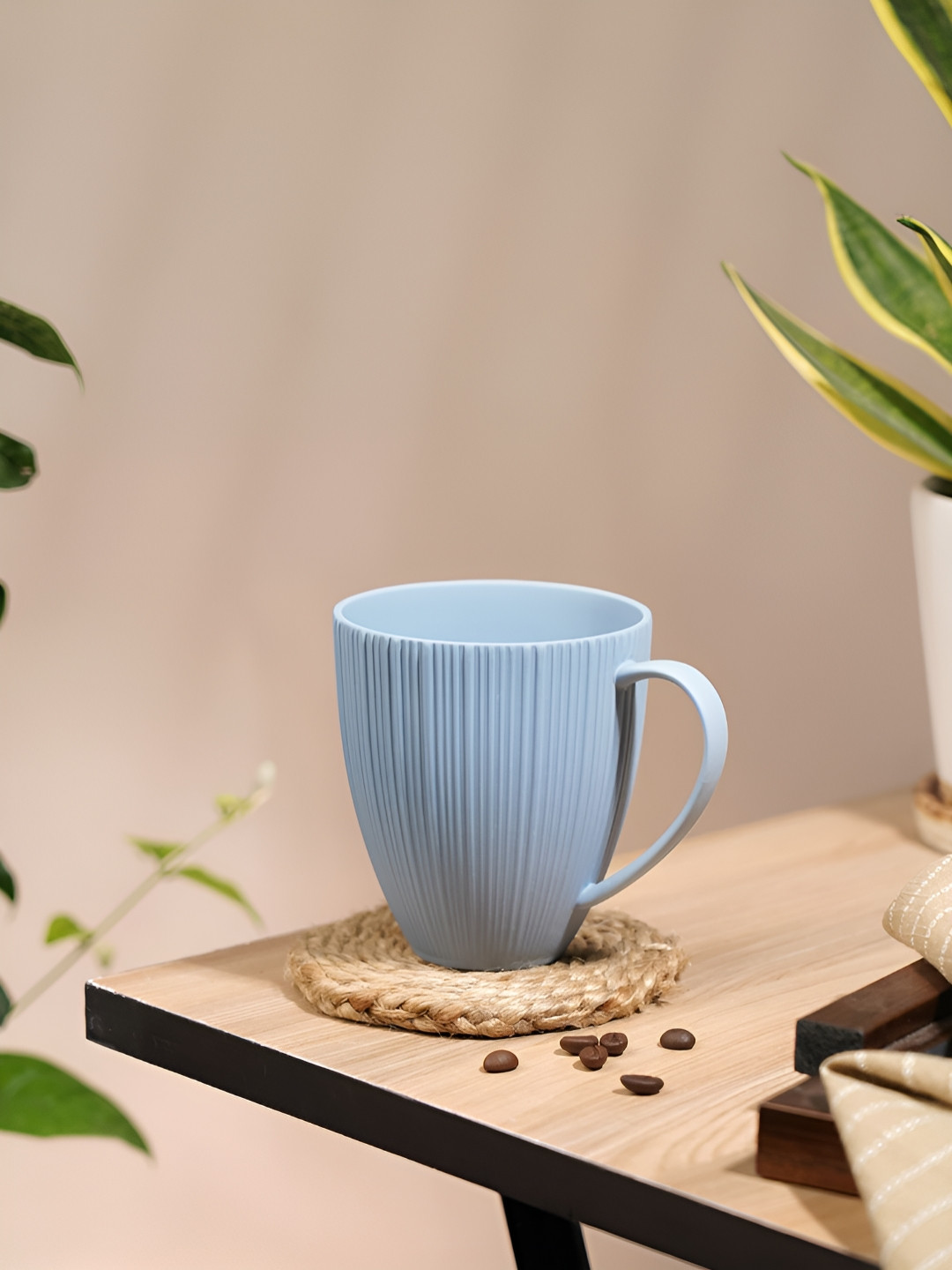 Buy Vola Global LLP Blue Porcelain Core Set Of Cups And Mugs - Cups And ...