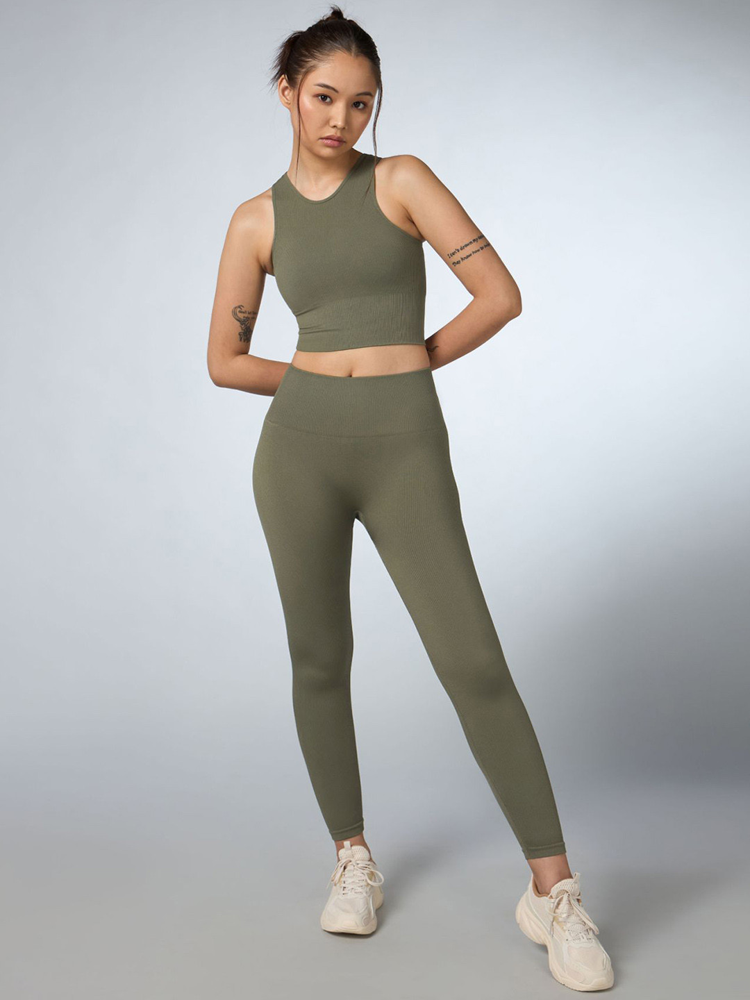 Buy CULT Women Olive Versatile Seamless Co Ord Set - Co Ords for Women ...