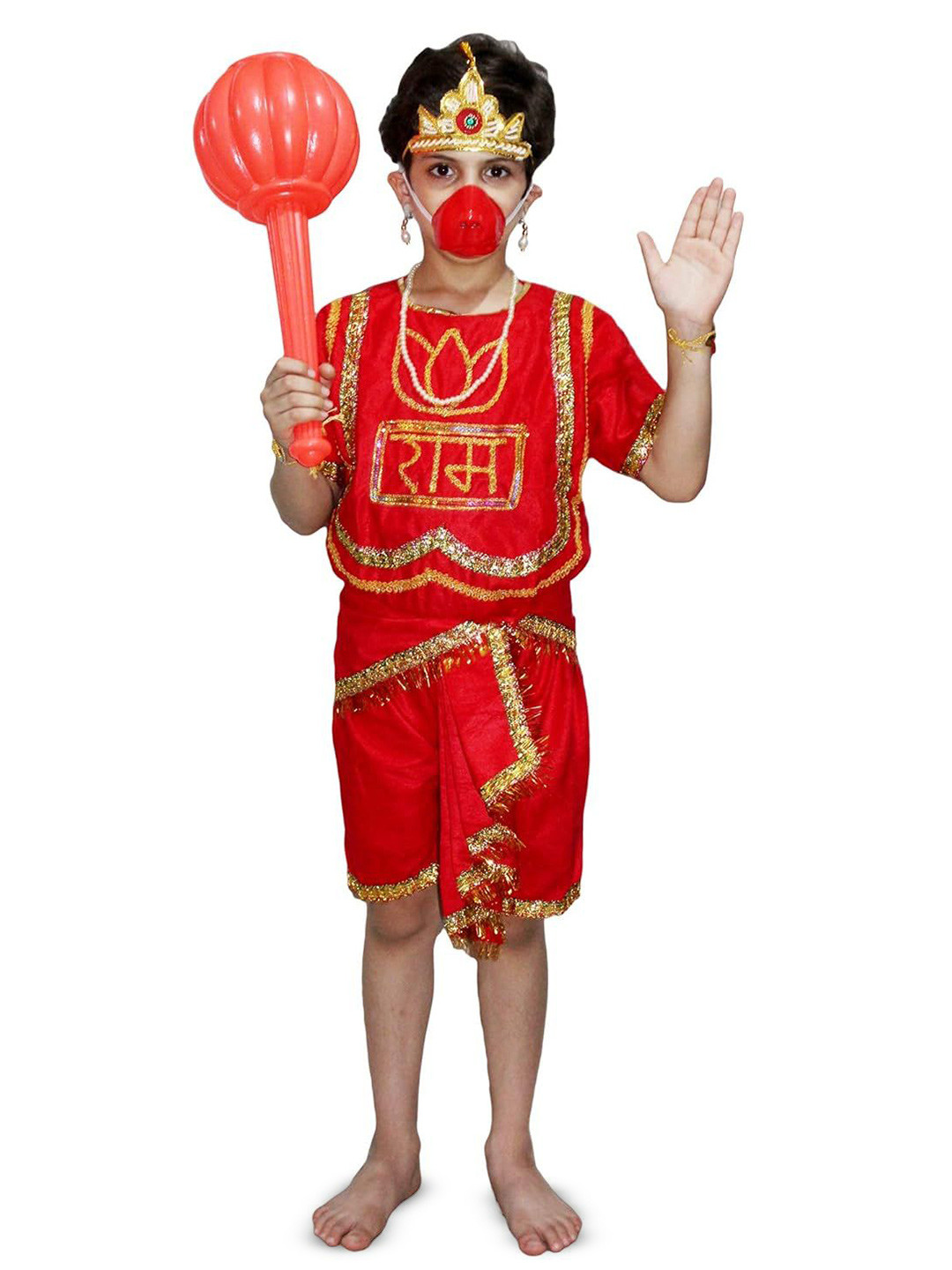 Buy Kaku Fancy Dresses Kids Hanuman Ji Costume - Clothing Set for Boys ...