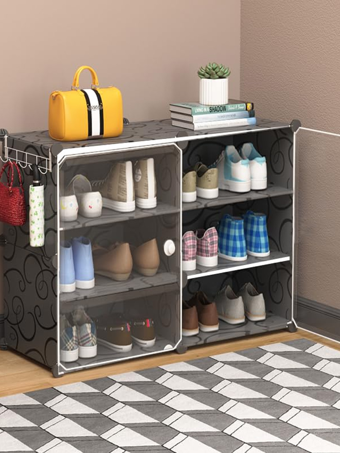 Buy Sasimo Black Set Of 1 Super Strong Shoes Organiser Organisers ...