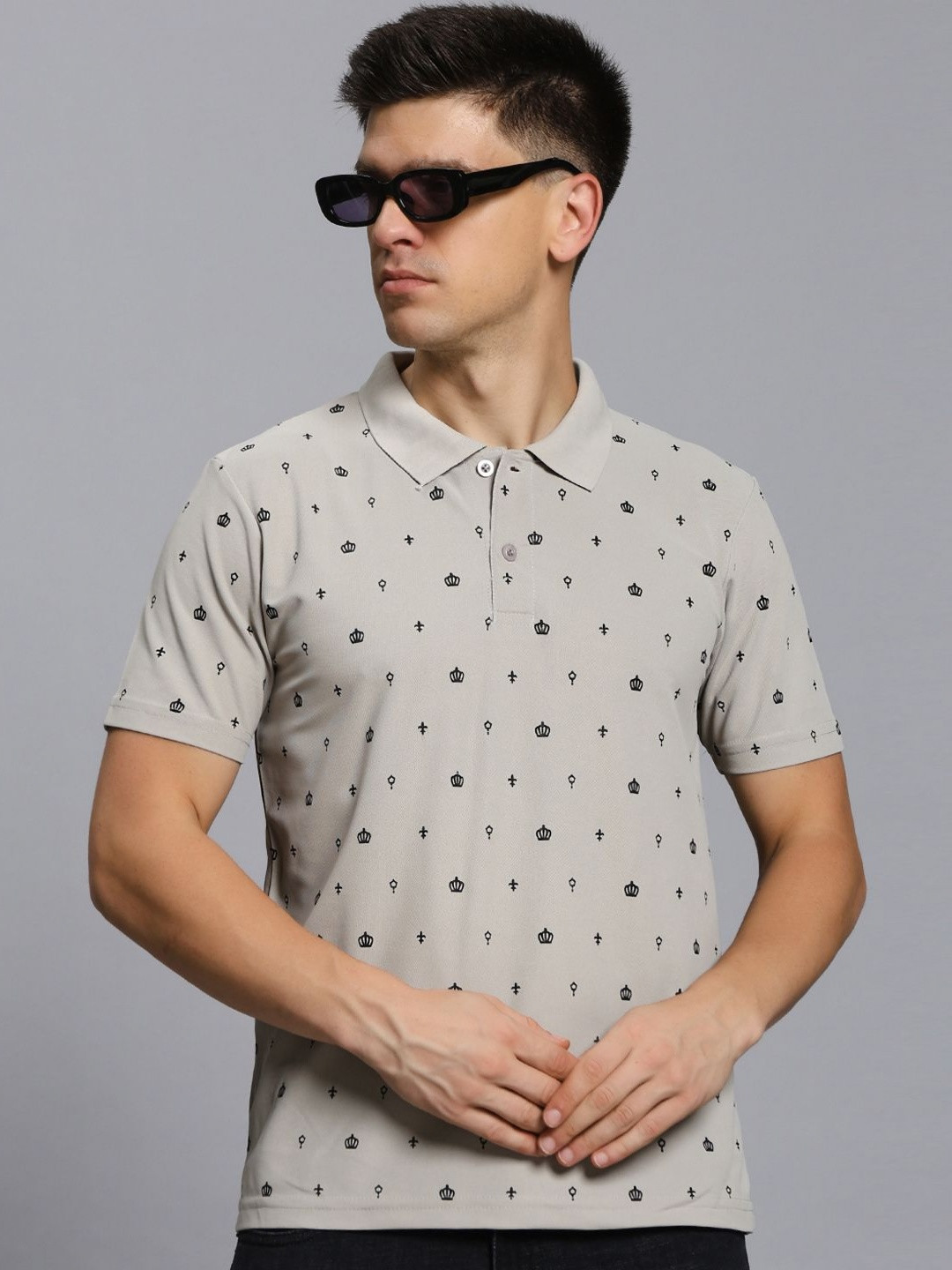 Buy TIMBER HITCH Printed Polo Collar Short Sleeves T Shirt - Tshirts ...
