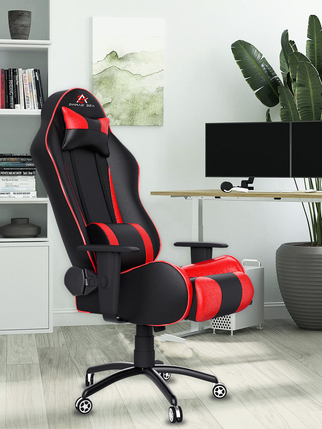 Buy ASE GAMING Red 180 Degree Recline Footrest Neck & Lumbar Pillow ...