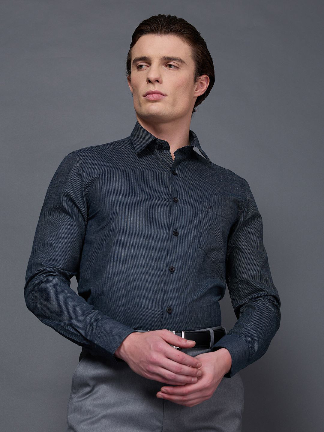 Buy Daniel Hechter Men Slim Fit Opaque Formal Shirt - Shirts for Men ...