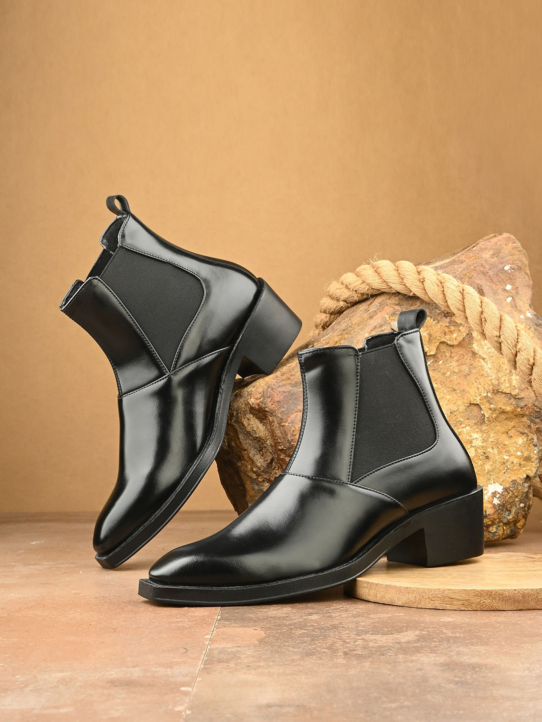 Buy AfroJack Men Block Heeled Chelsea Boots - Boots for Men 33507144 ...