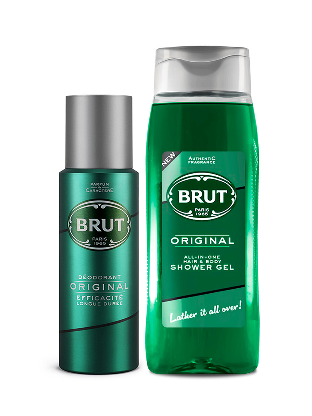 Buy BRUT Men Set Of Original All In One Body Shower Gel 500ml ...