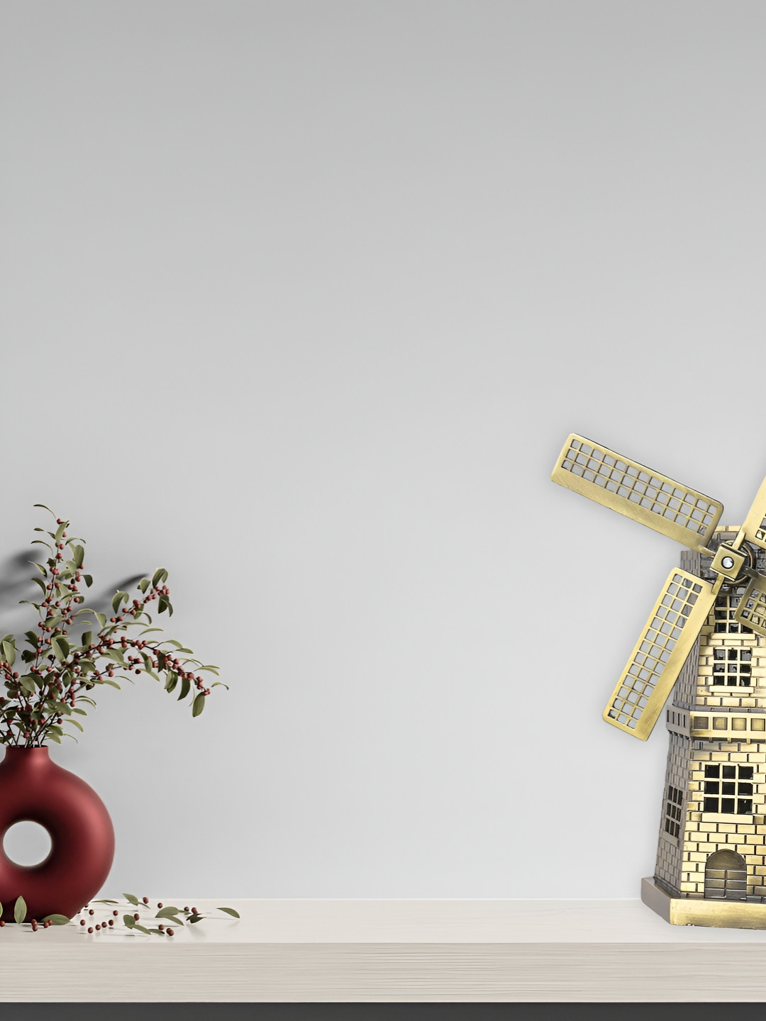 Buy THE QUIRKY HOME Bronze Toned Holland Wind Mill Replica Miniature ...