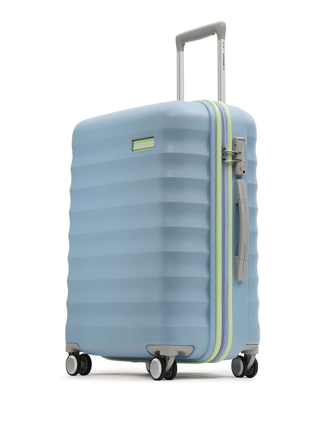 Buy Uppercase Striker Powder Blue Hard Luggage Trolley Bag Medium ...
