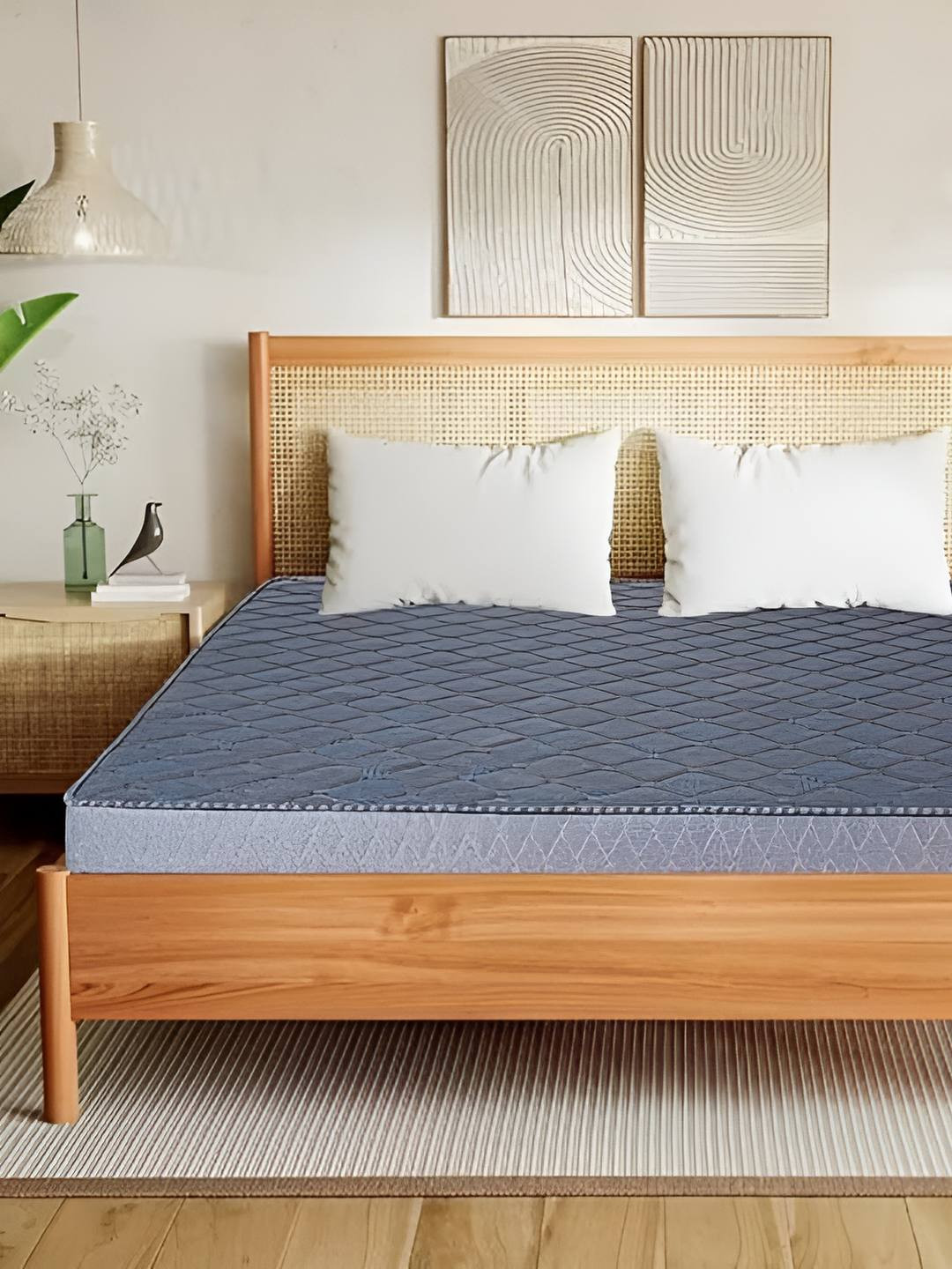 Buy CURIOUS LIFESTYLE Grey Quilted Orthopedic Double Mattress ...