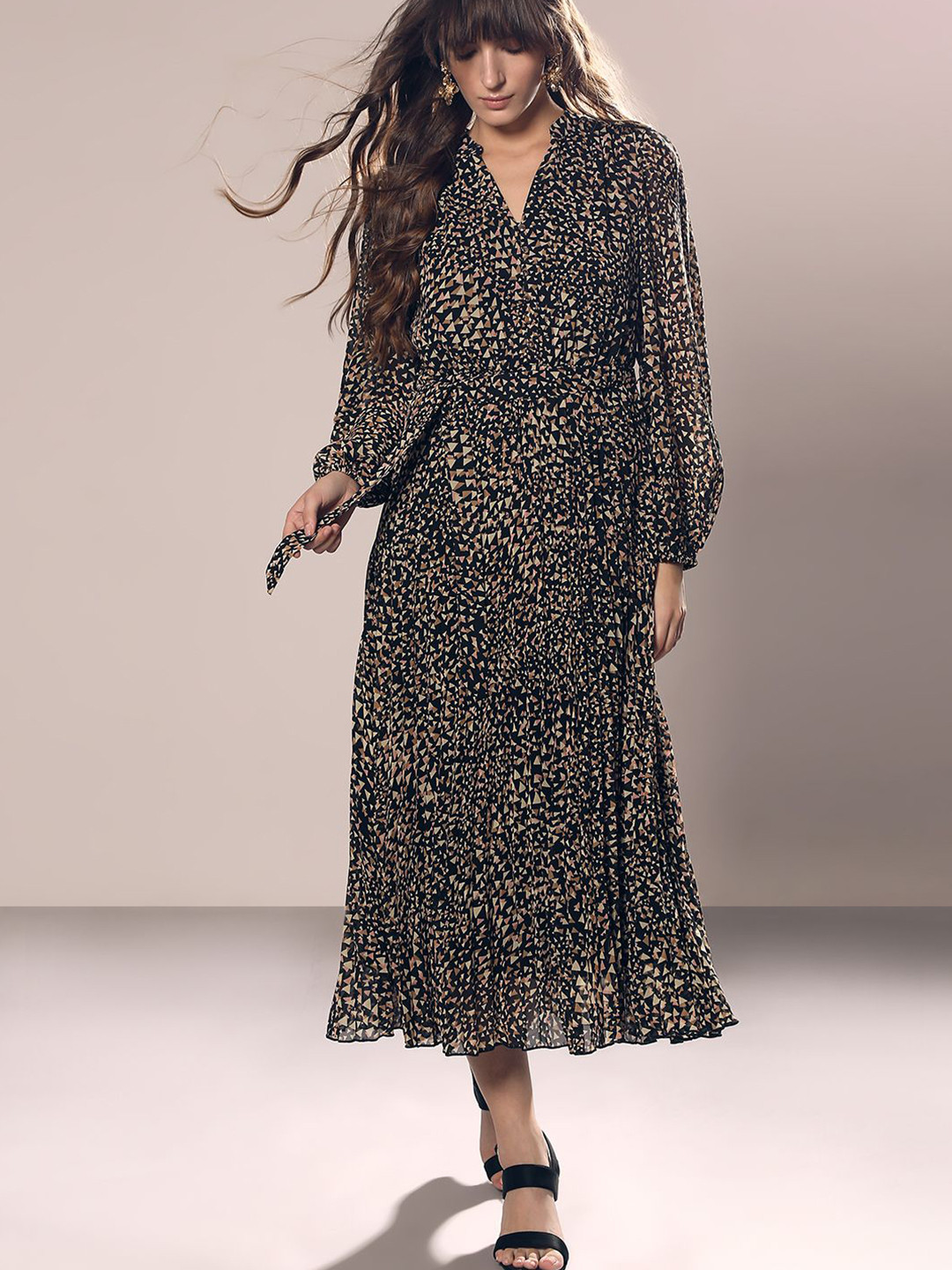Buy Vero Moda Print Puff Sleeve Fit & Flare Midi Dress - Dresses for ...