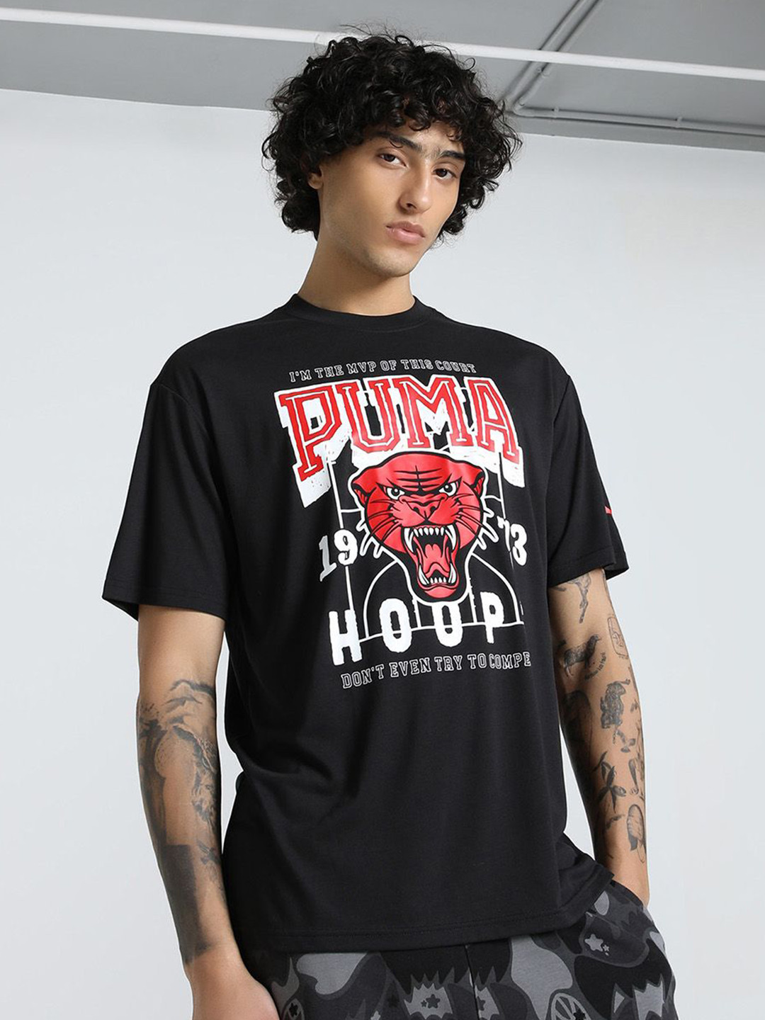 Buy Puma Rival Rage Men Printed Relaxed Fit Basketball T Shirt ...