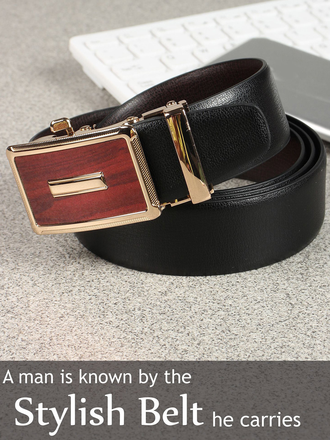 Buy Provogue Men Textured Reversible Formal Belt - Belts for Men ...